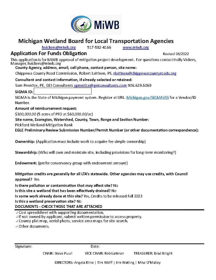 Apply - Michigan Wetland Board